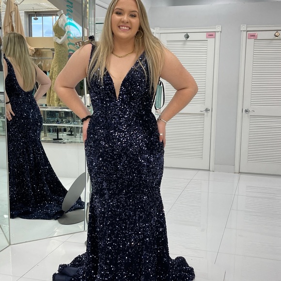 Jovani | Dresses | Midnight Blue Prom Dress | Poshmark